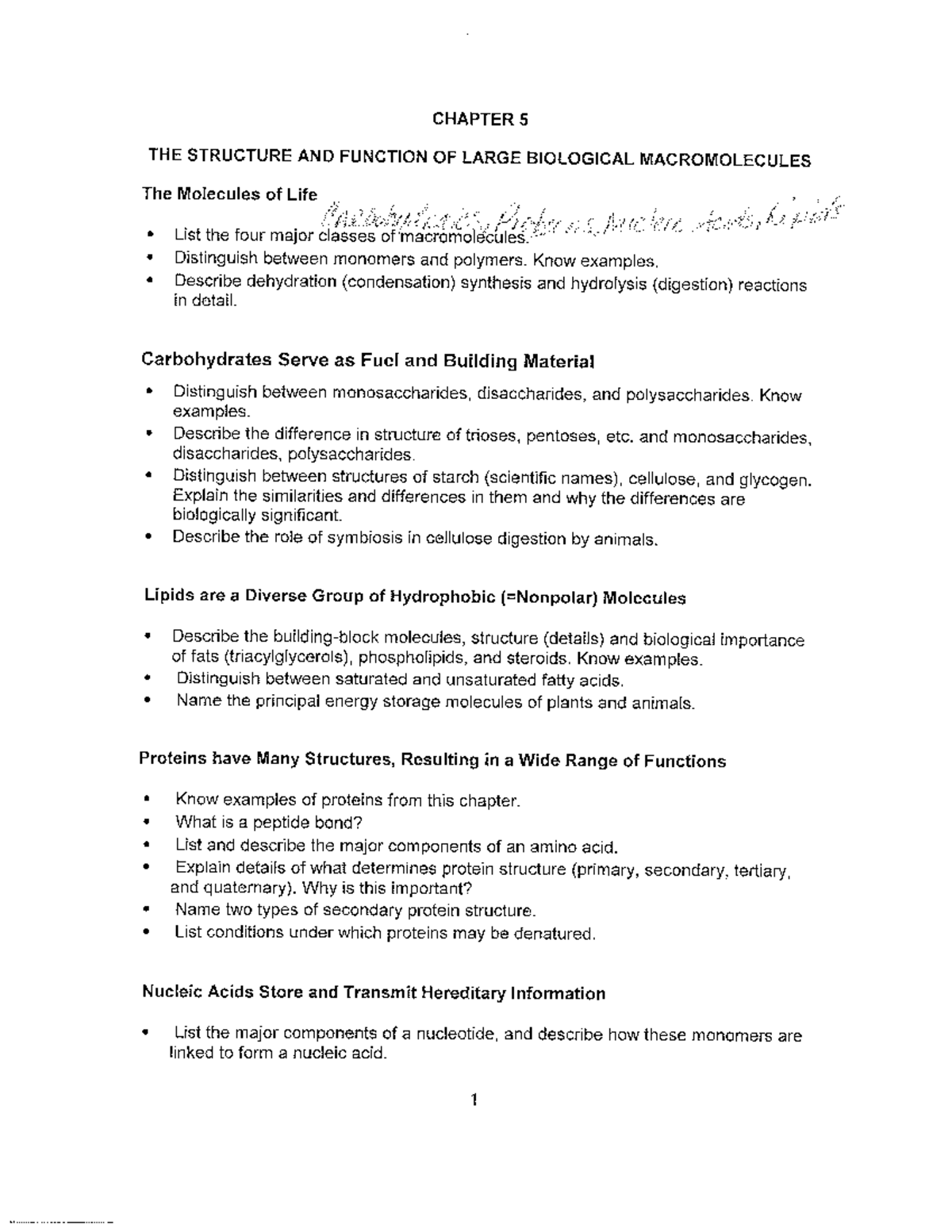 Biology study guide 5-7 - BSC 2010C - Studocu