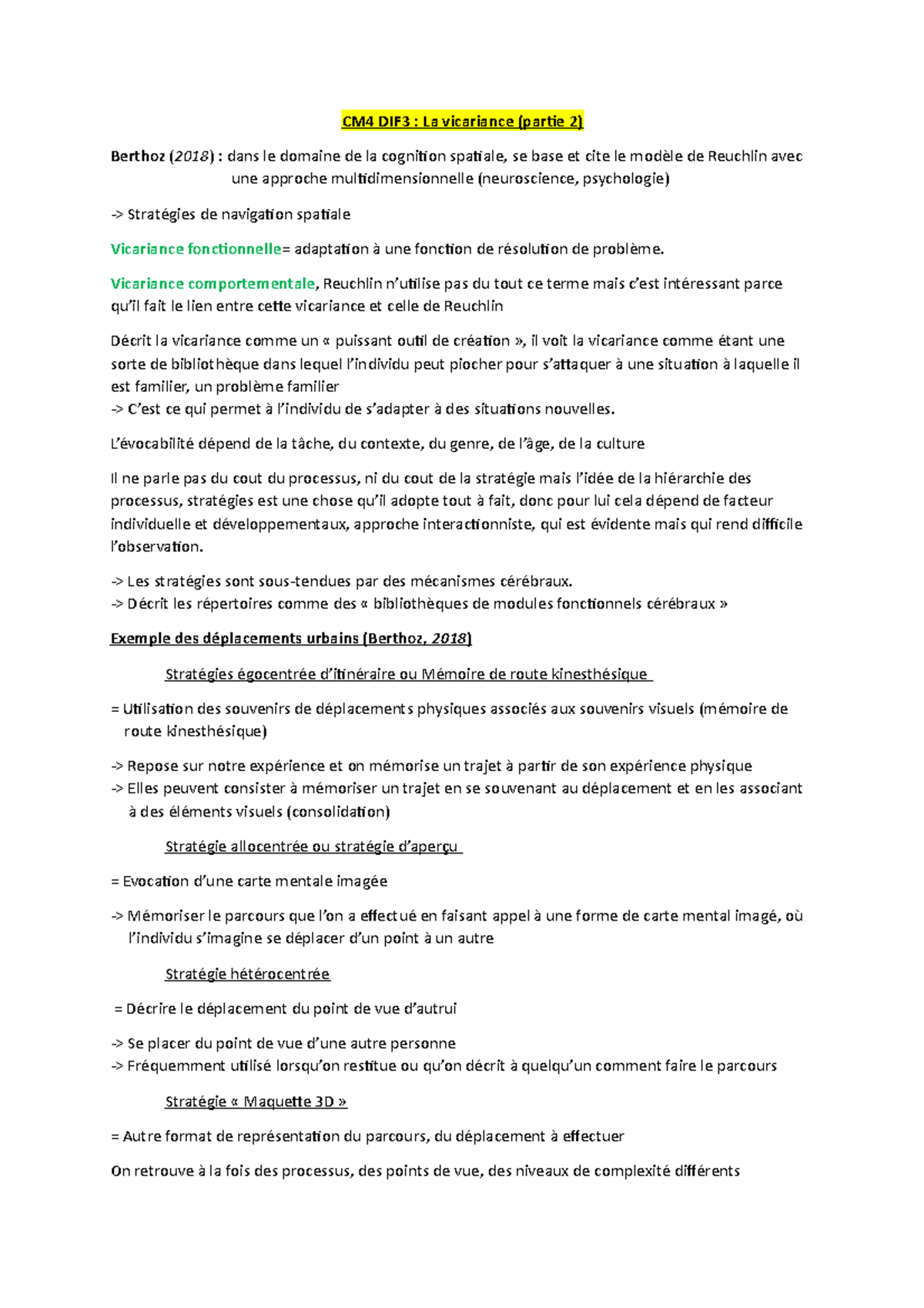CM4 DIF3 - La vicariance, une des bases de la psychologie ...