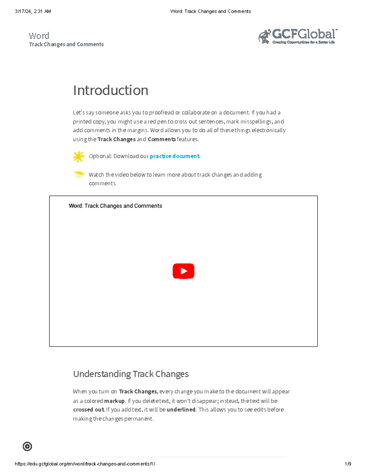 Word Track Changes and Comments - Word Track Changes and Comments ...