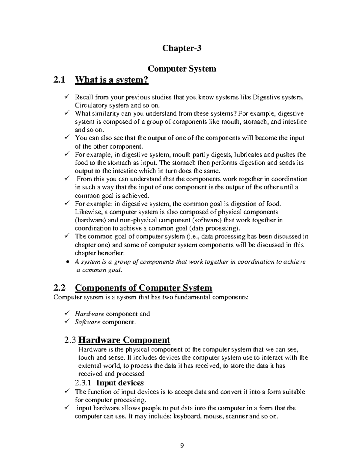 IS Chapt-2 - lecture note and assignment - Chapter- Computer System 2 ...