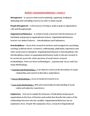 Business-Notes-2 - Introduction to Organisational Management (1st Year ...