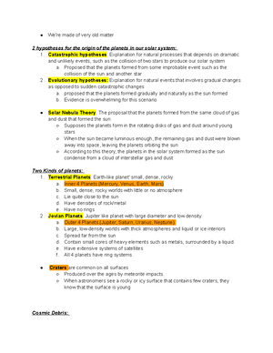 Chapter 1 Astronomy Notes - Field of View: the area visible in an image ...