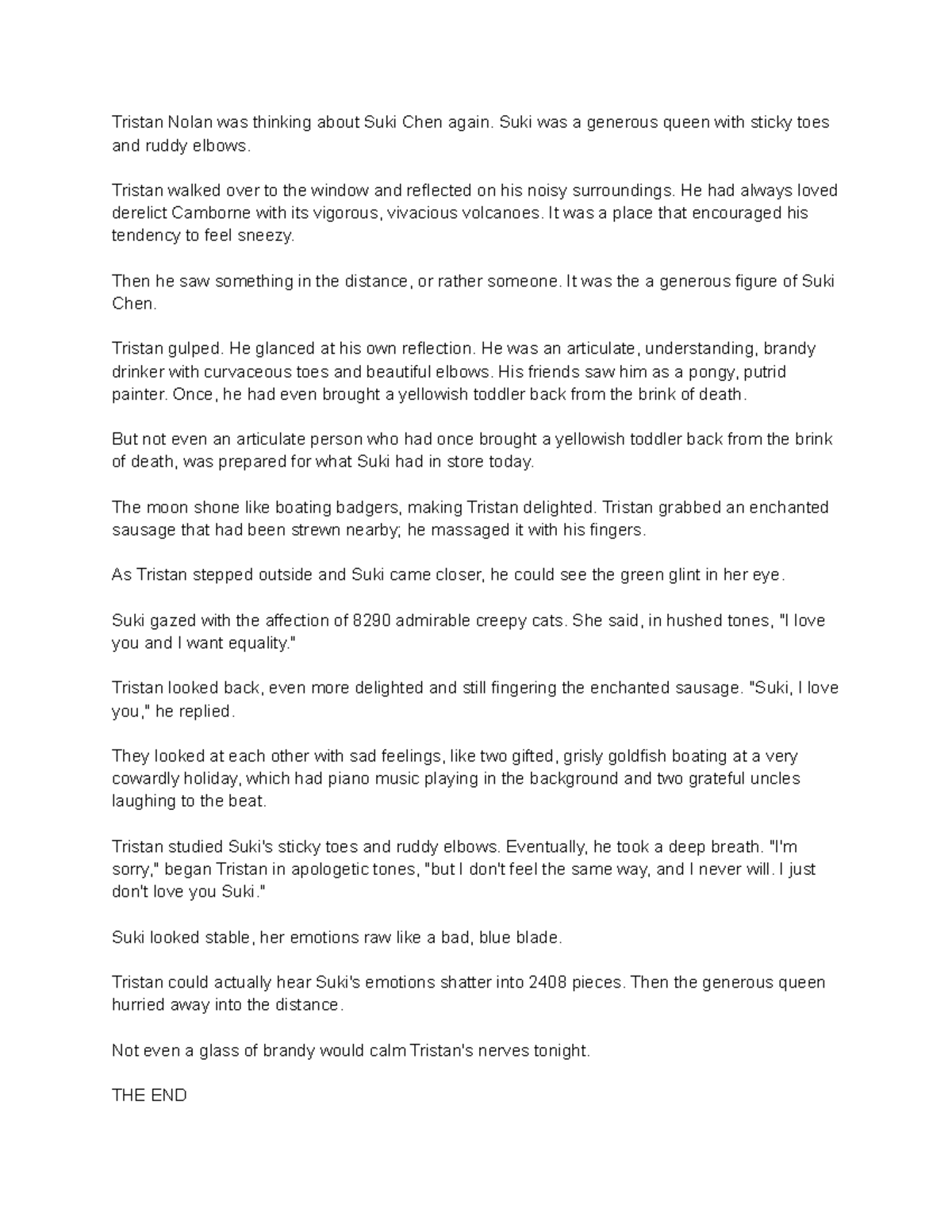 Derelict Camborne - Short Story - Tristan Nolan was thinking about Suki ...