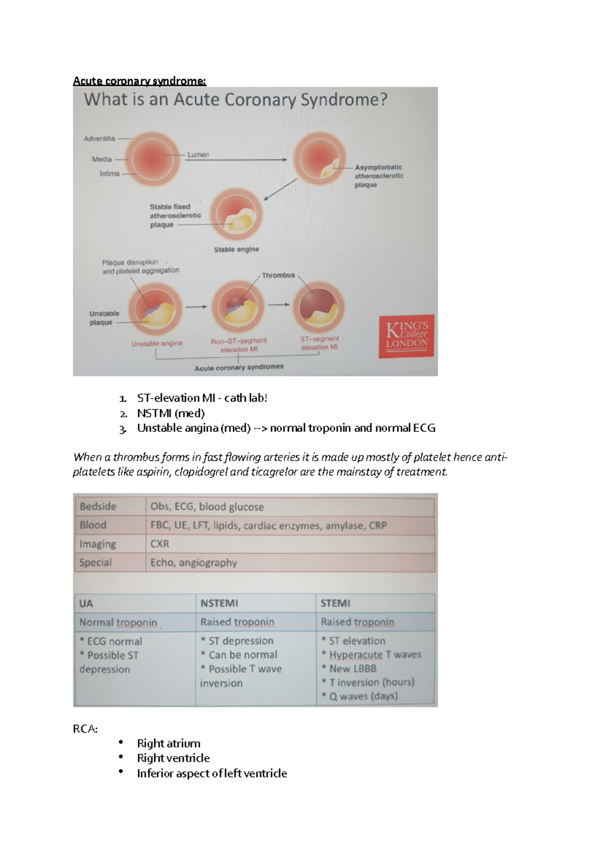 ACS - Acute coronary syndromes - Acute coronary syndrome: ST-elevation ...