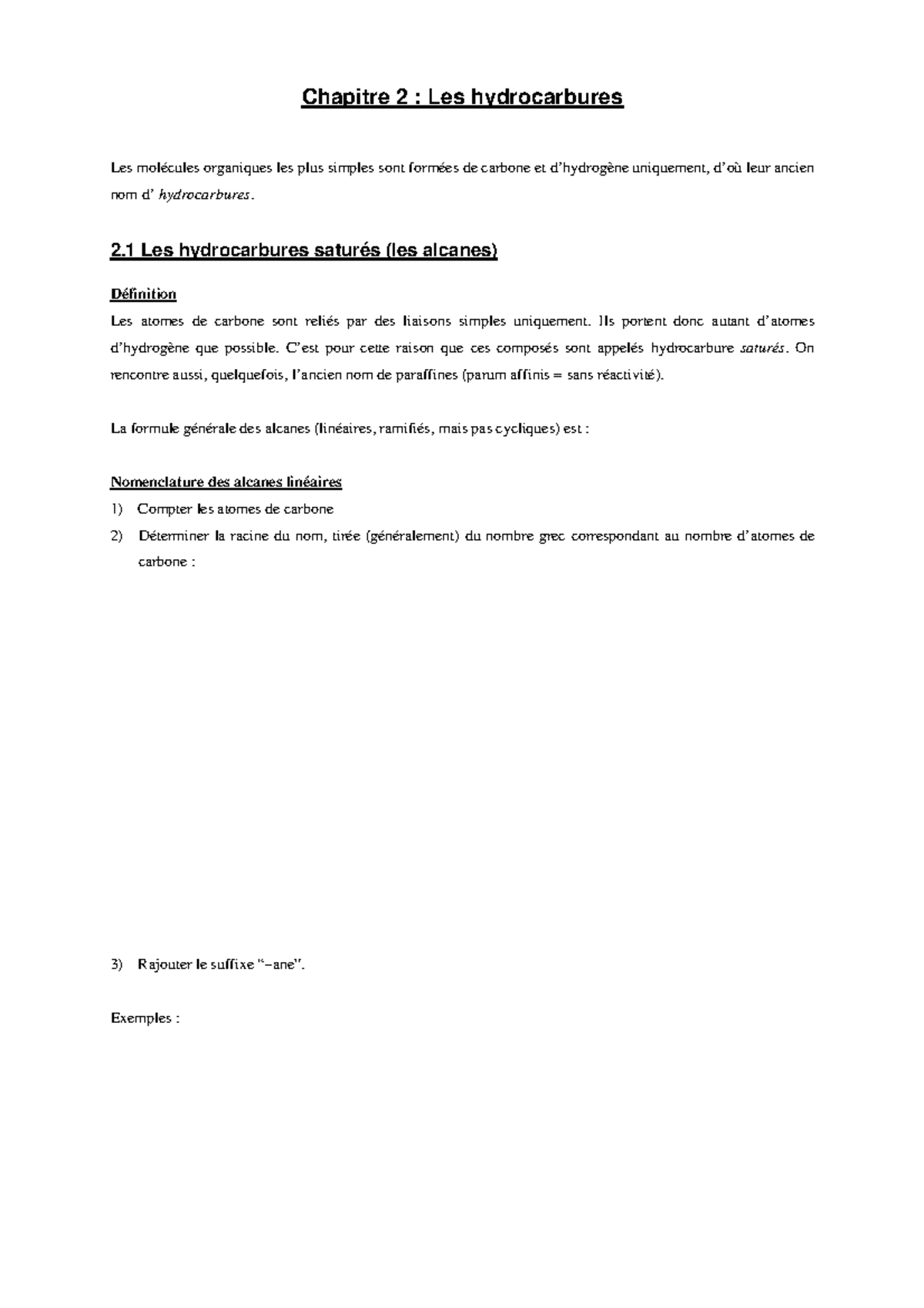 Hydrocarbures-cours-3 - Chapitre 2 : Les hydrocarbures Les molécules ...