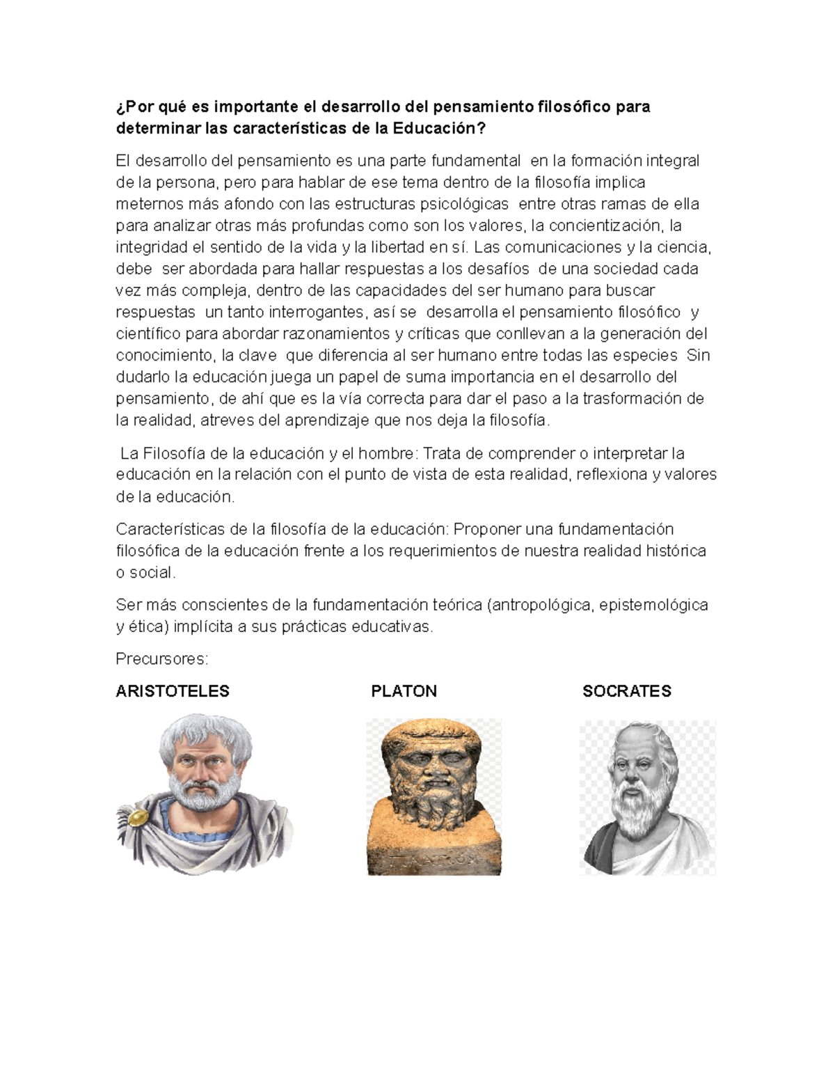 Filosofia Educacion - se trata de que es la filosofía en la educación ...