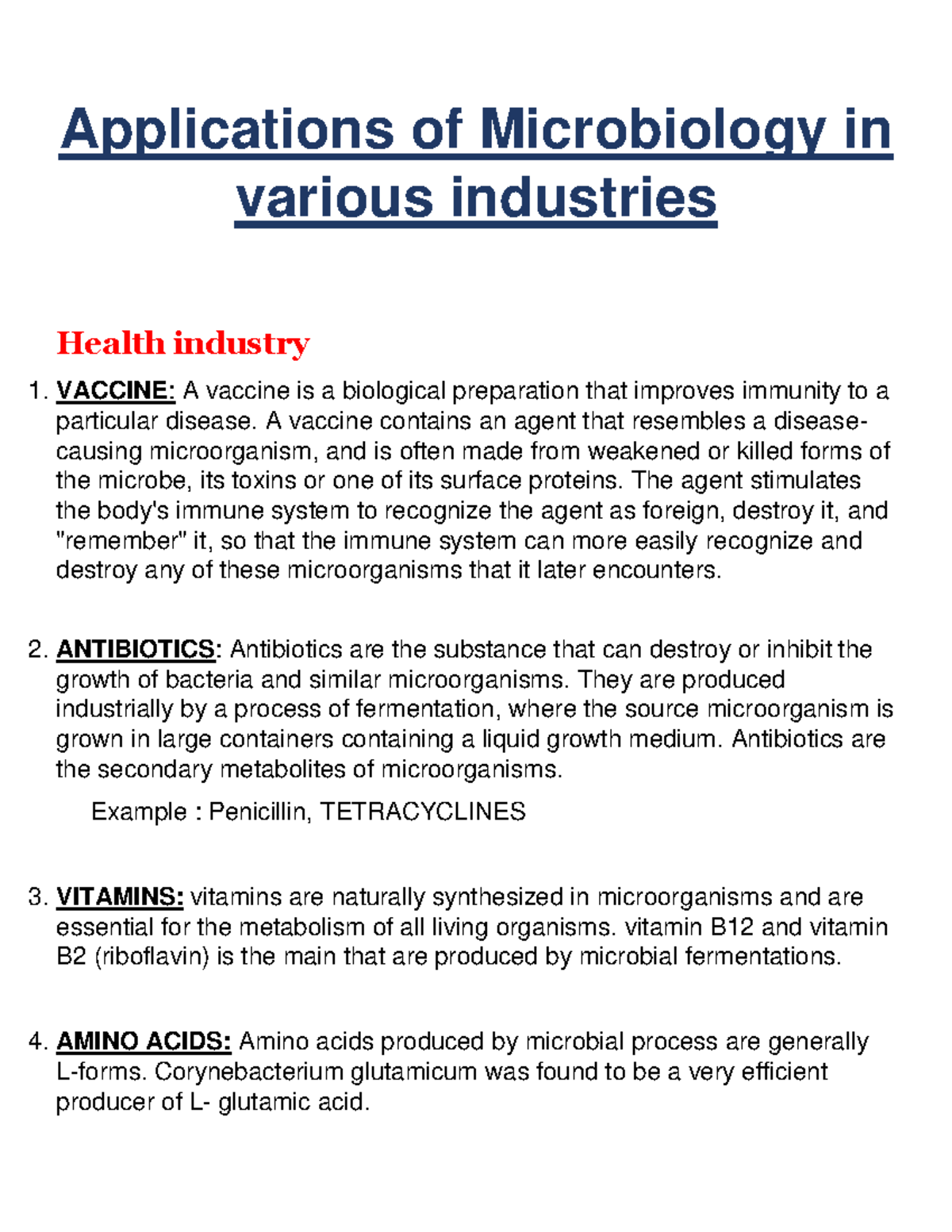 App of microbiology in industries - Applications of Microbiology in ...