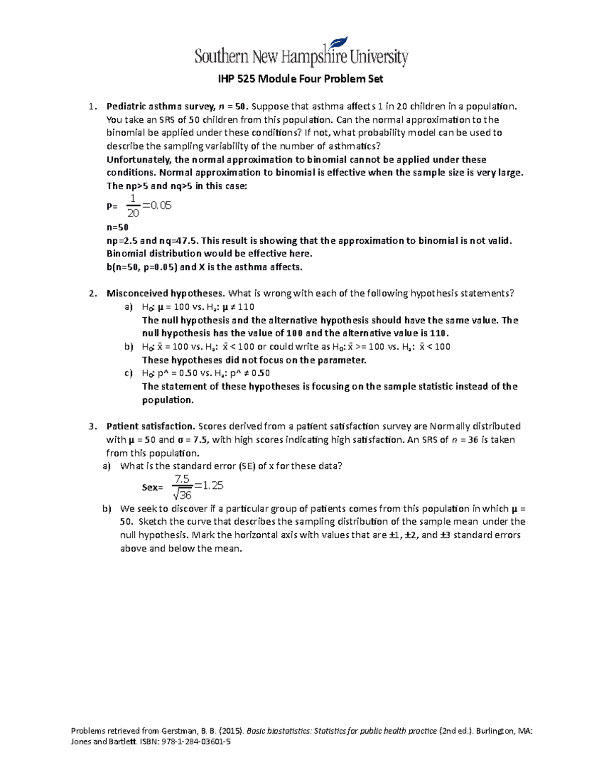 Naika IHP 525 Module Four Problem Set - IHP 525 Module Four Problem Set ...