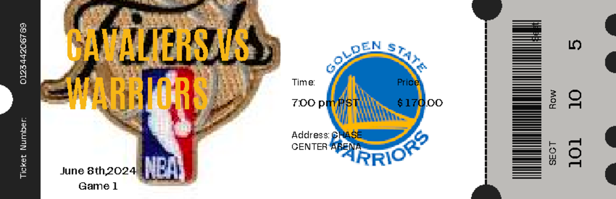 Cavaliers vs Warriors - make yourt own ticket - CAVALIERS VS WARRIORS ...
