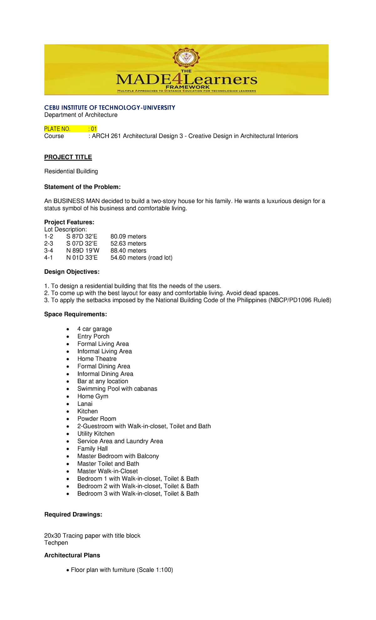 D3 Plate Number 2 - ARCH261 Architectural Design 3 - Creative Design in ...