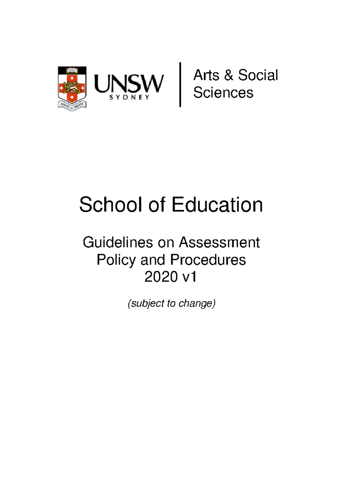 Guidelines On Assessment Policy And Procedures School Of Education guidelines-on-assessment-policy-and-procedures-school-of-education