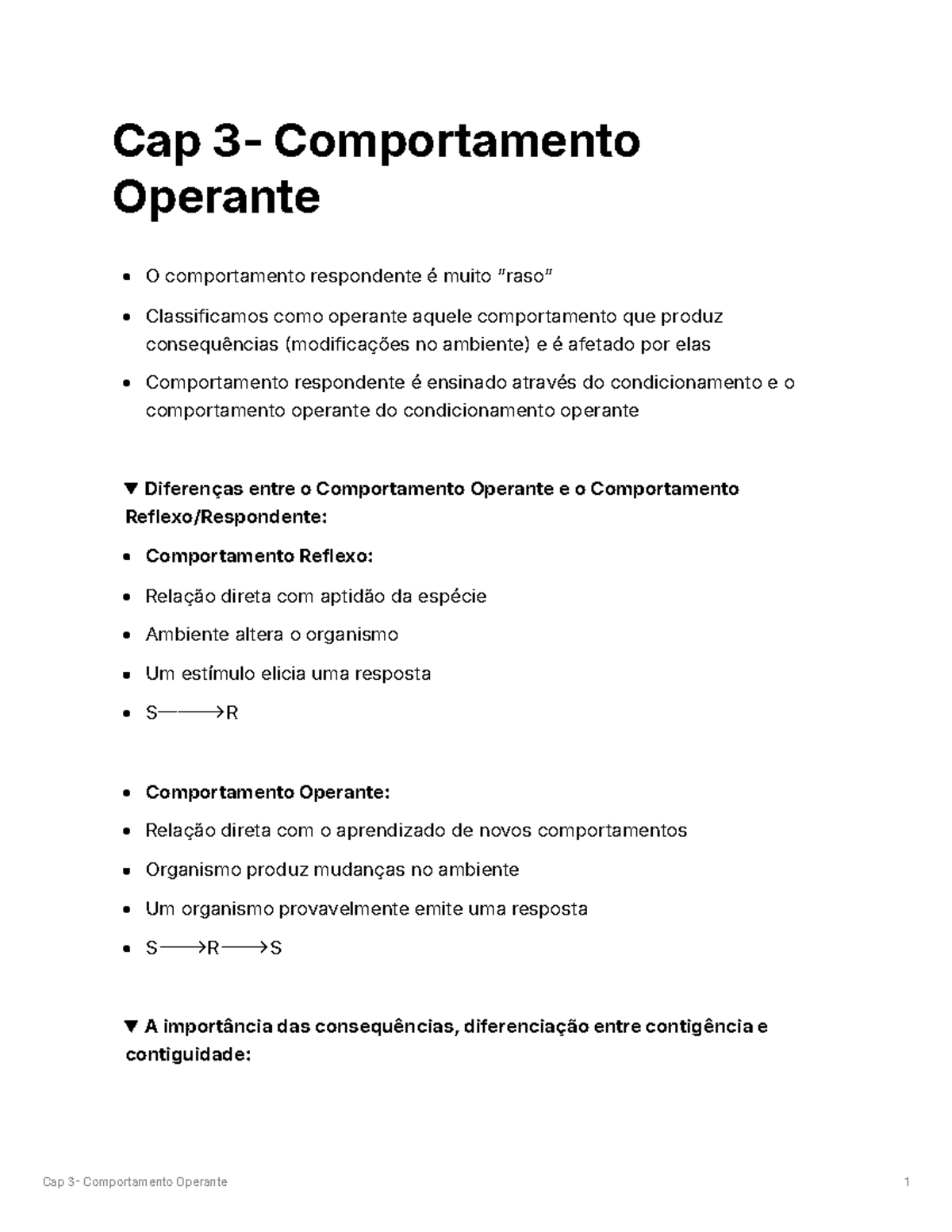 Cap 3- Comportamento Operante - Cap 3- Comportamento Operante O ...