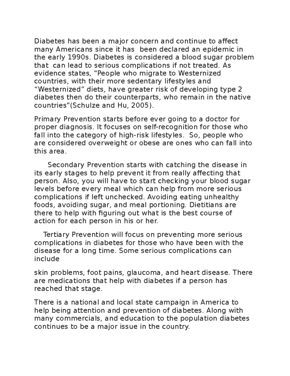 Disscusion 2 - Discussion - Diabetes has been a major concern and ...