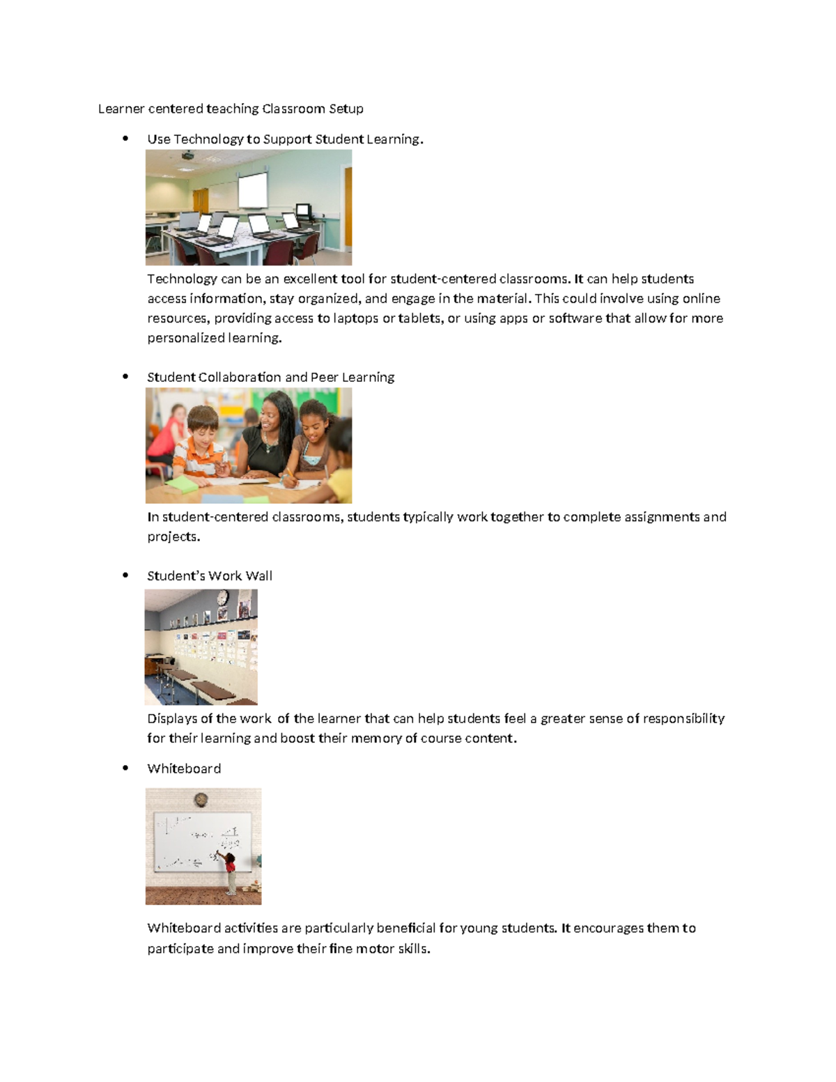 LCT Classroom Setup - Learner centered teaching Classroom Setup Use ...