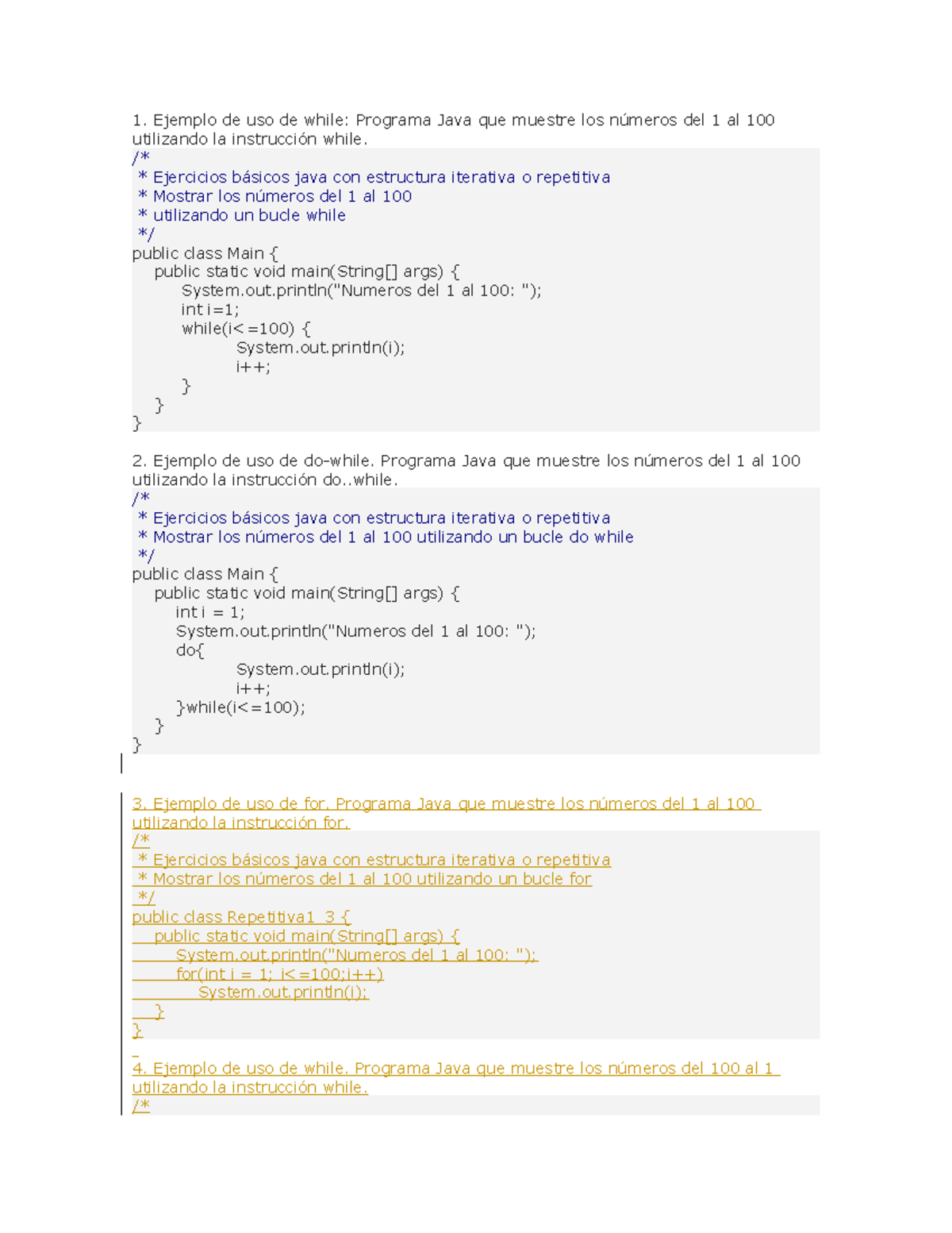 Ejemplo adicional de la sentencia break P2 - 1. Ejemplo de uso de while ...
