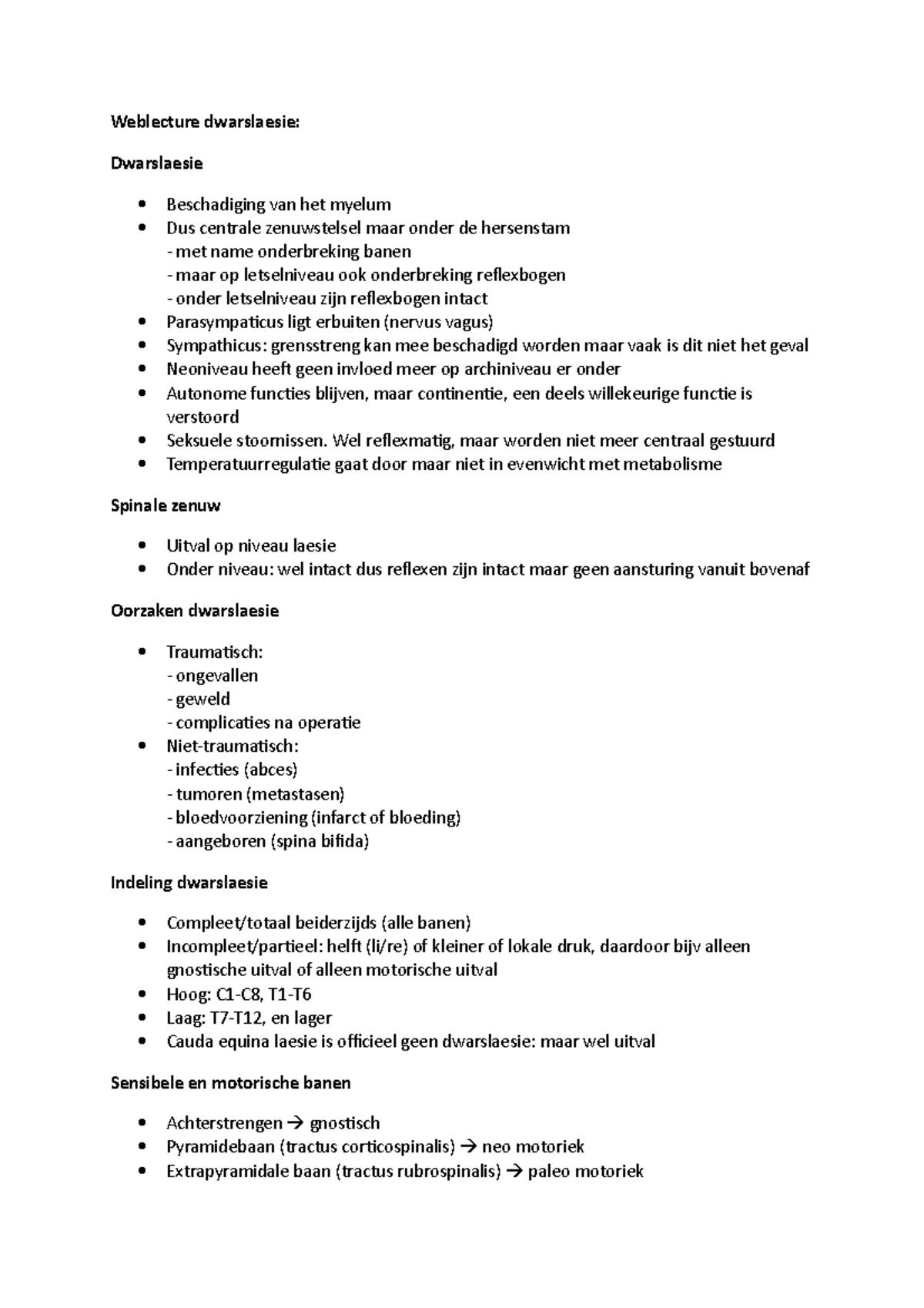 Weblecture dwarslaesie - Weblecture dwarslaesie: Dwarslaesie ...