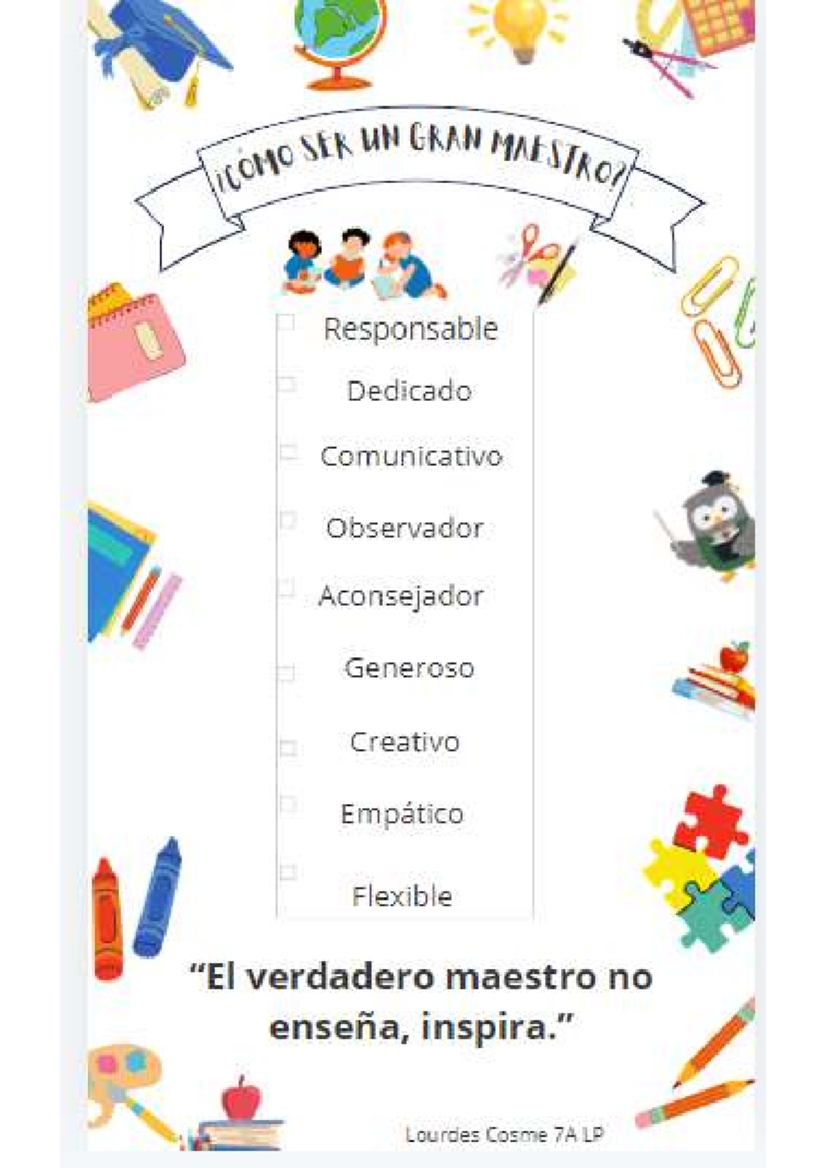 Cualidades para ser un buen maestro - Planeación y Evaluación Educativa ...