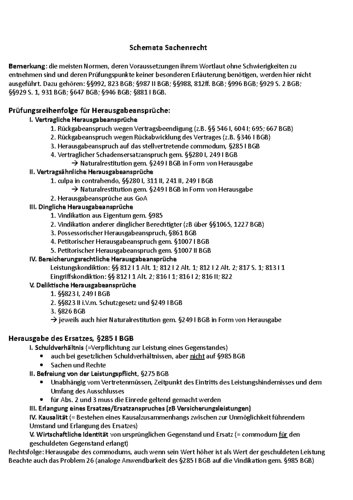 Schemata Sachenrecht - SS23 - Ostfalia - Studocu