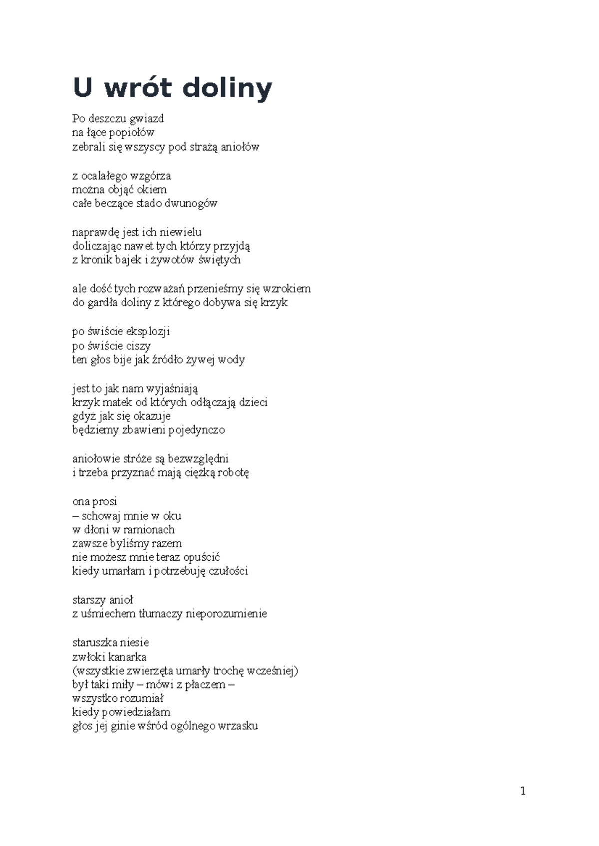 Herbert - okok - U wrót doliny Po deszczu gwiazd na łące popiołów ...