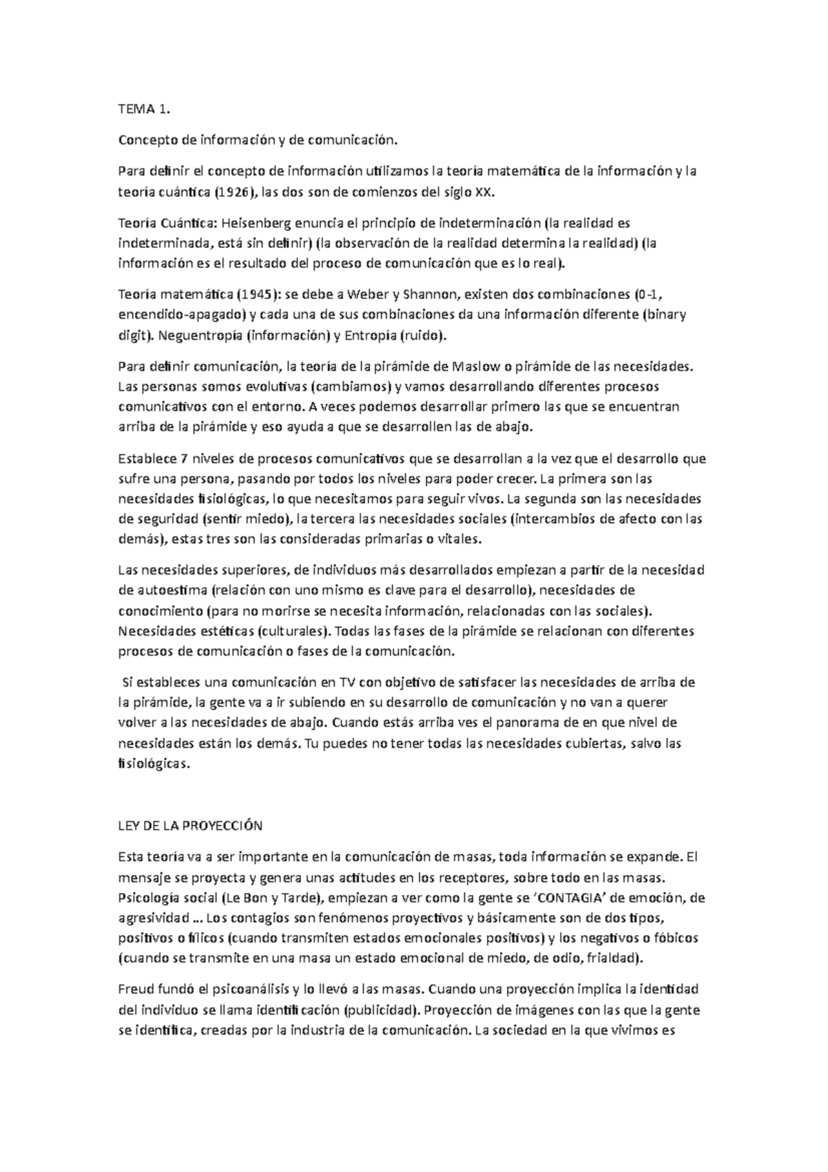 T1 - TEMA 1. Concepto de información y de comunicación. Para definir el ...
