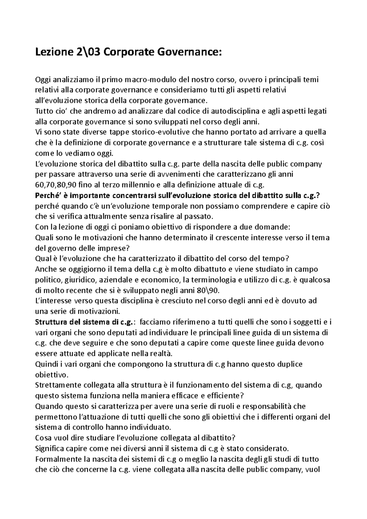 Lezione 2 lamboglia - appunti presi durante le lezioni - Lezione 2\03 ...