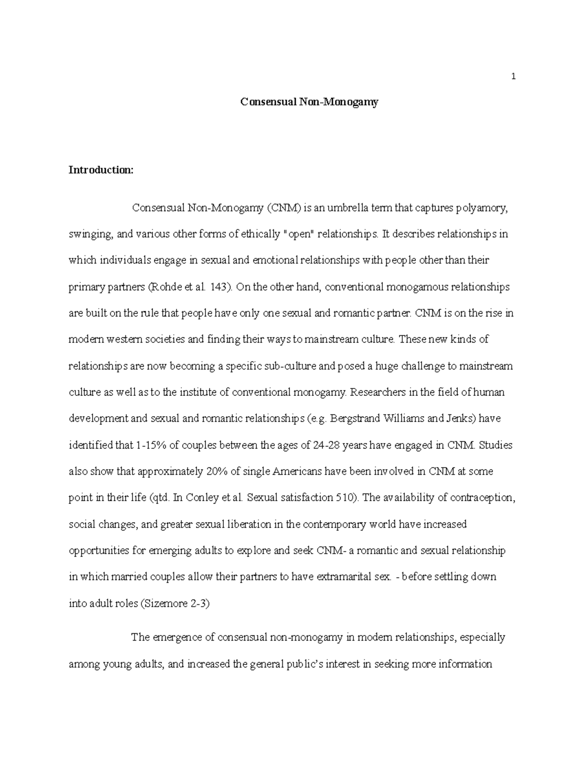 Consensual Non-Monogamy - Consensual Non-Monogamy Introduction: Consensual Non-Monogamy (CNM) is ...