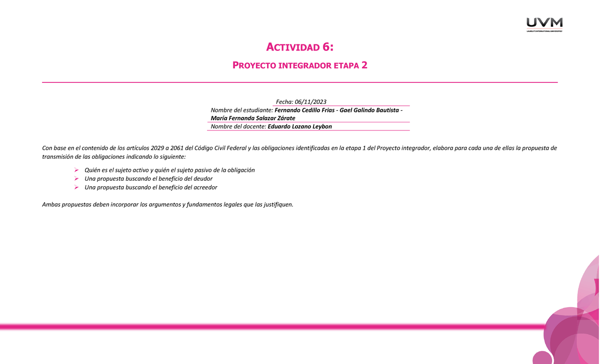 Actividad 6. Proyecto integrador etapa 2 - A6 ADZ - ACTIVIDAD 6 : PROYECTO INTEGRADOR ETAPA 2 ...