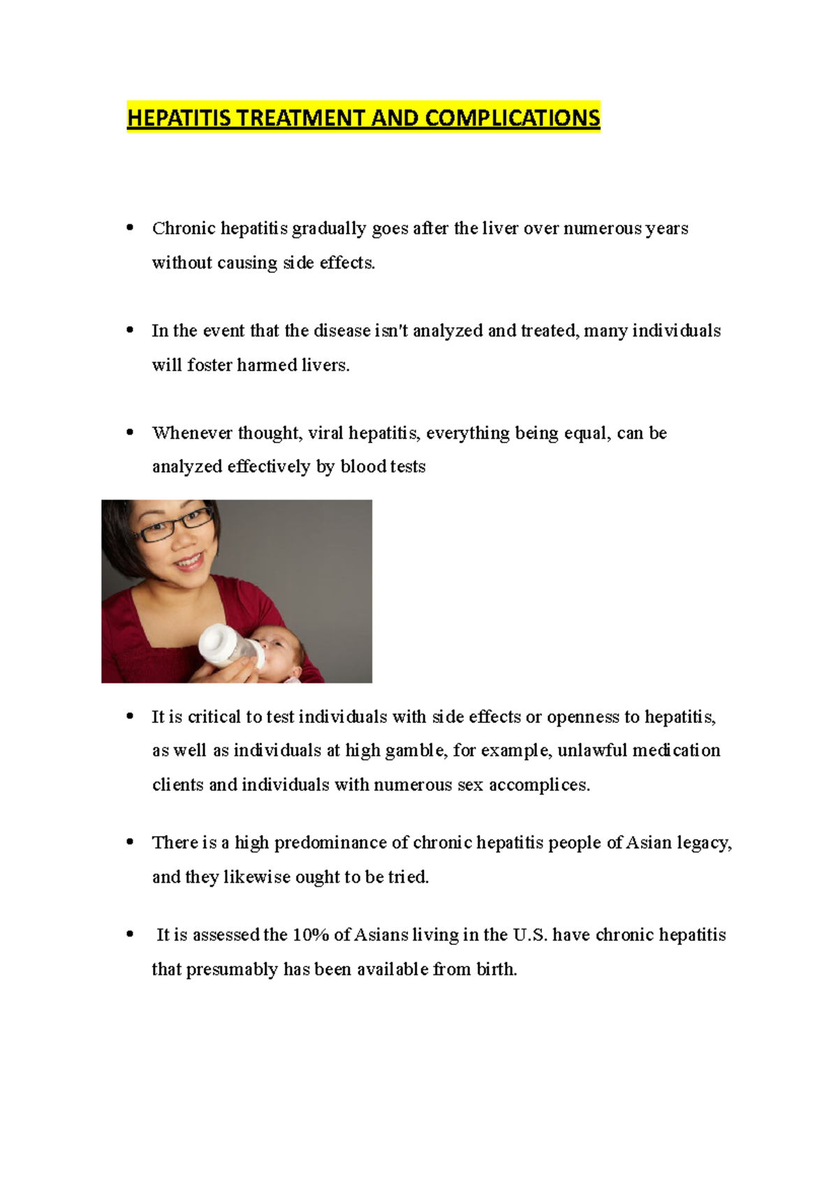 Hepatitis Treatment AND Complications - HEPATITIS TREATMENT AND ...