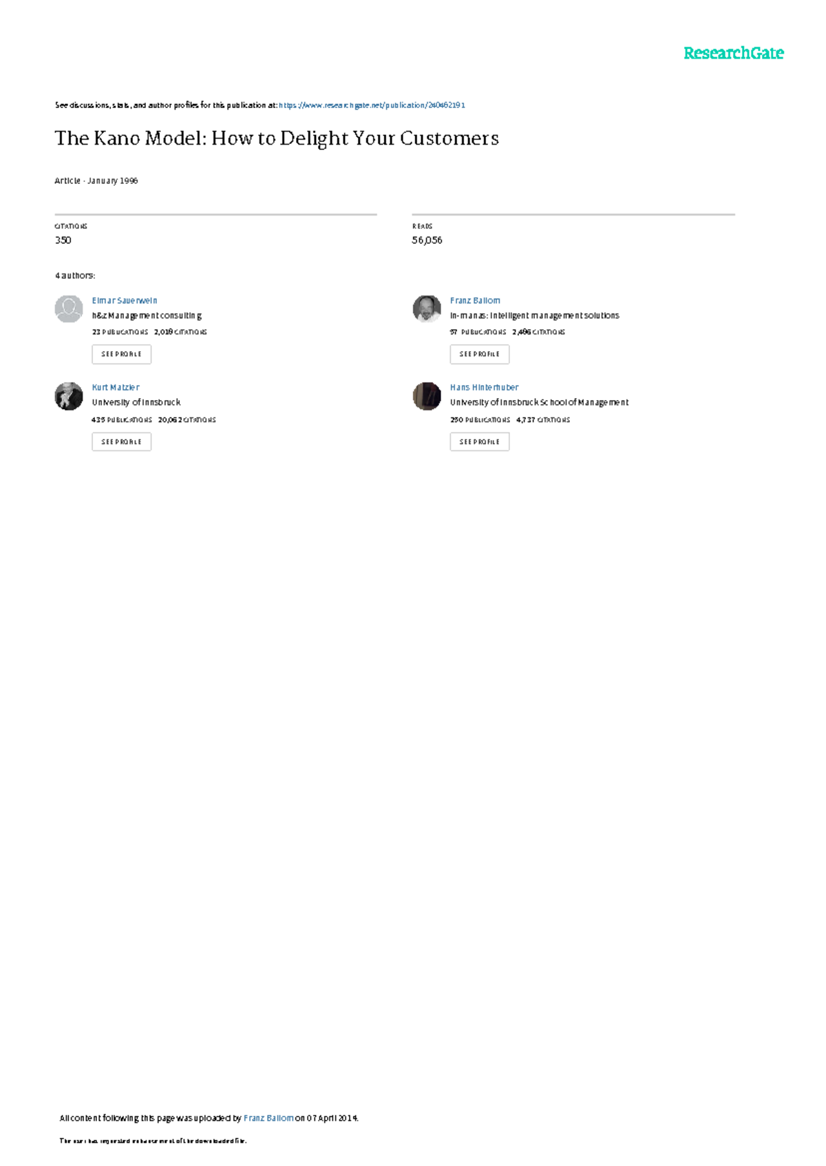 The Kano Model How to Delight Your Customers - See discussions, stats ...