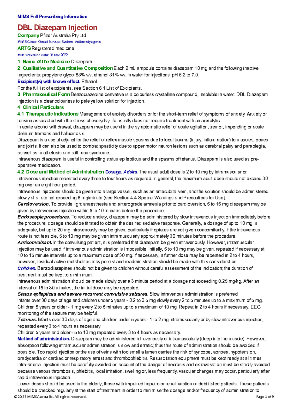 Learning about Medications - MIMS Full Prescribing Information DBL ...