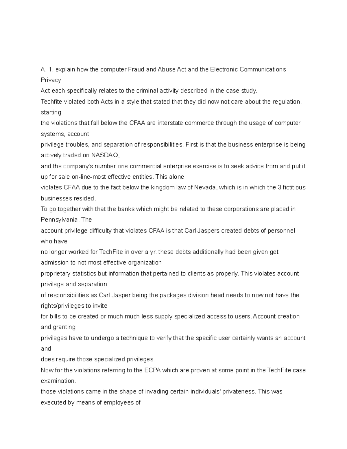 C841 T1( Revised) - Final of task 1, rehash and resubmit in your own ...