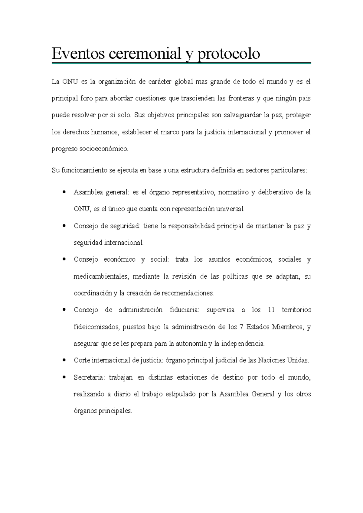 Eventos ceremonial y protocolo de la onu - Eventos ceremonial y ...