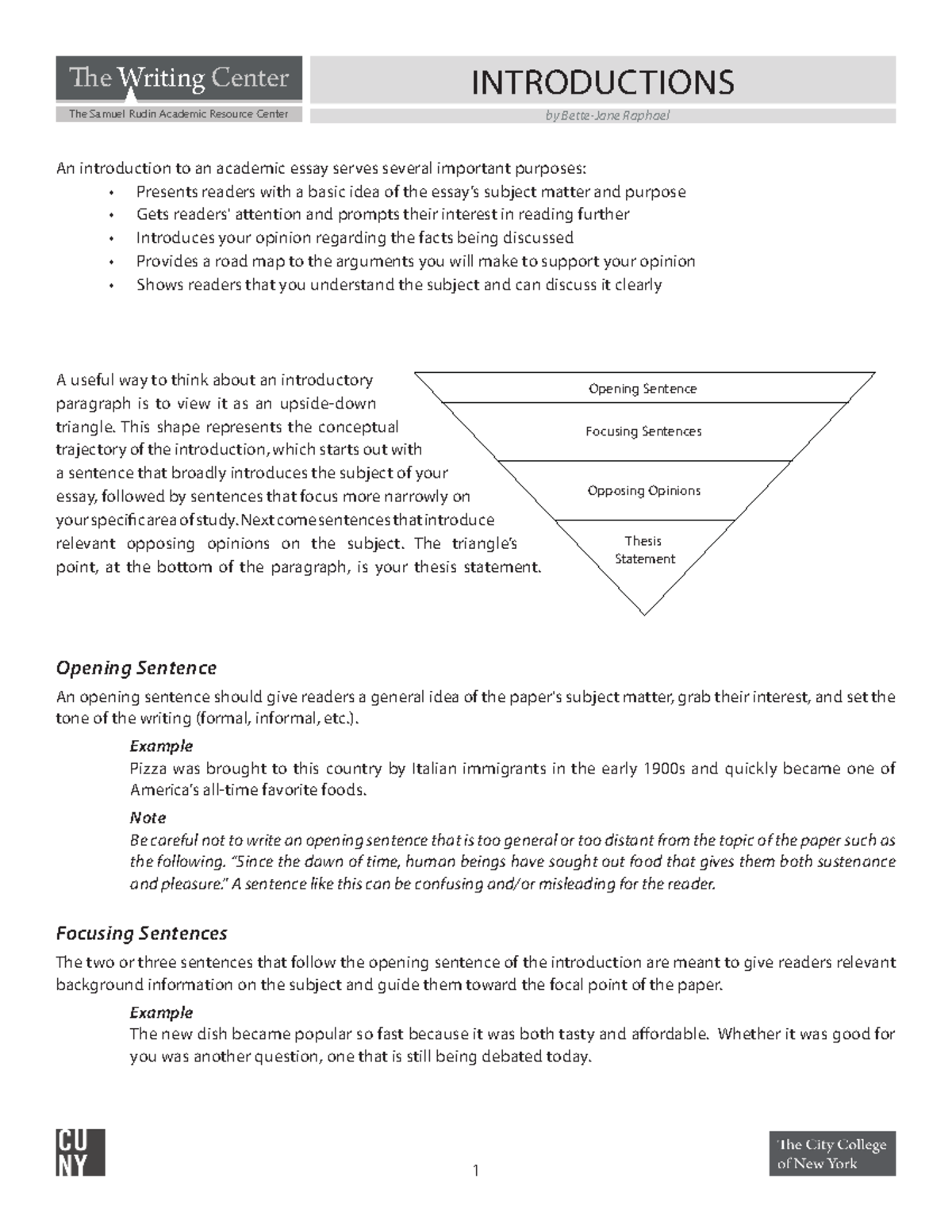 Introductions - Freshman Composition - e Writing Center The Samuel ...
