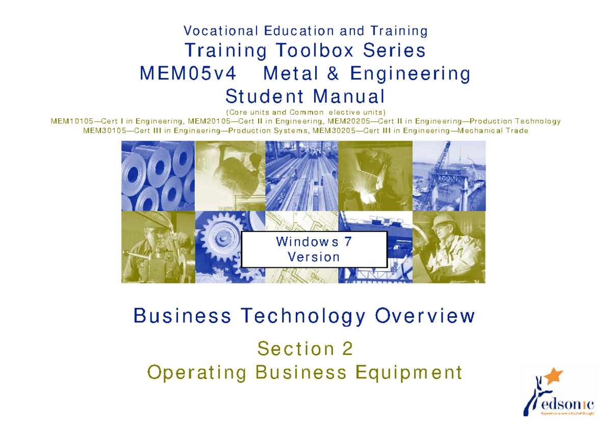 ENG - Student Manual Business Tech (Windows 7) Sec 2 - Business ...