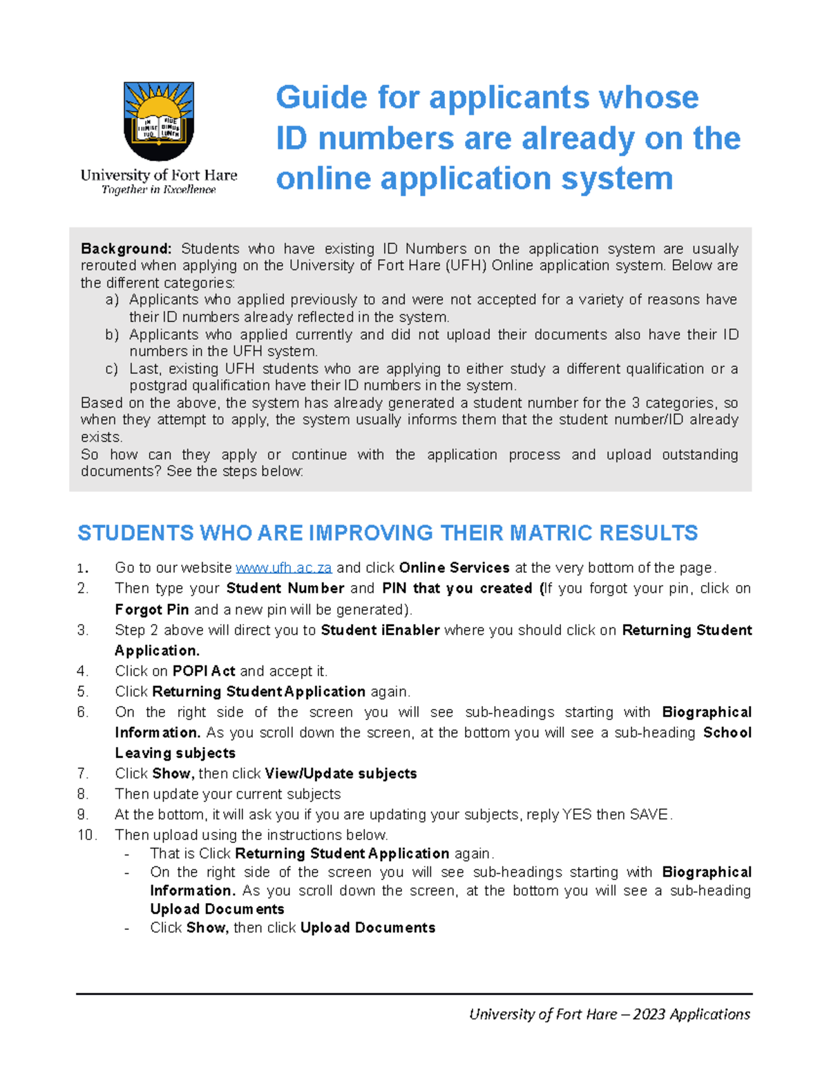Guide-FOR- Applicants - Guide for applicants whose ID numbers are ...
