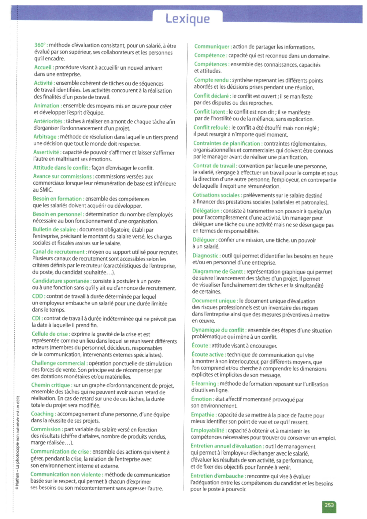 Lexique MCO 3 - TOP - Sciences économiques et sociales - Studocu