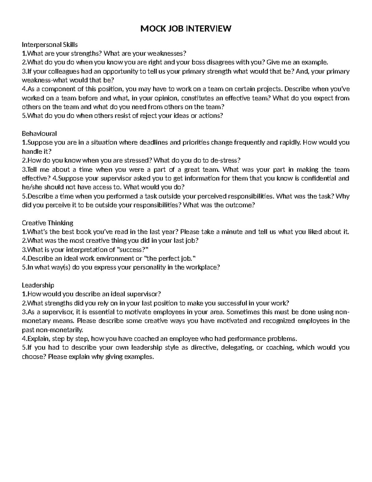 MOCK JOB Interview - hjdsjzjgfkryylkfky - MOCK JOB INTERVIEW ...