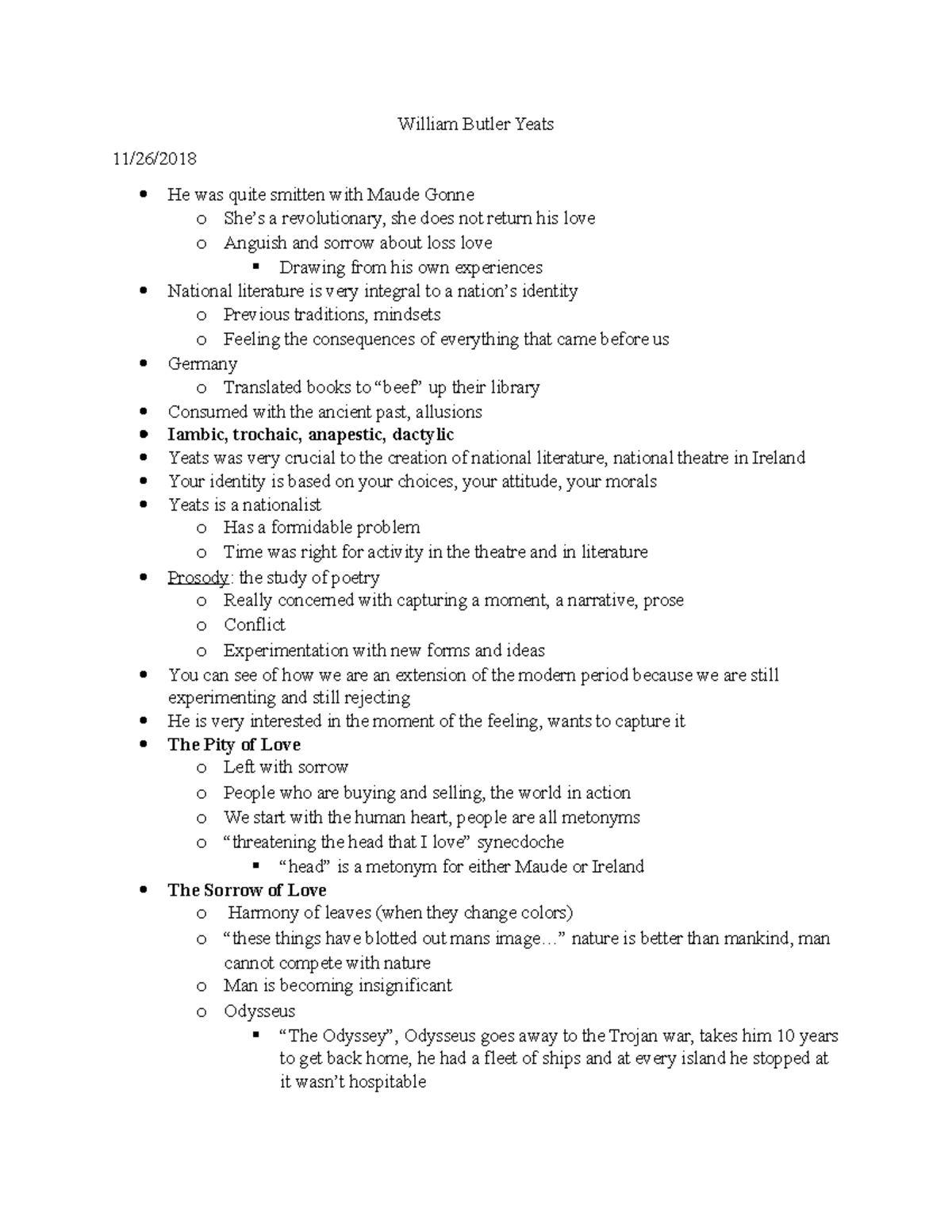 William Butler Yeats - Poetry book for Doris Plantus's class - William ...