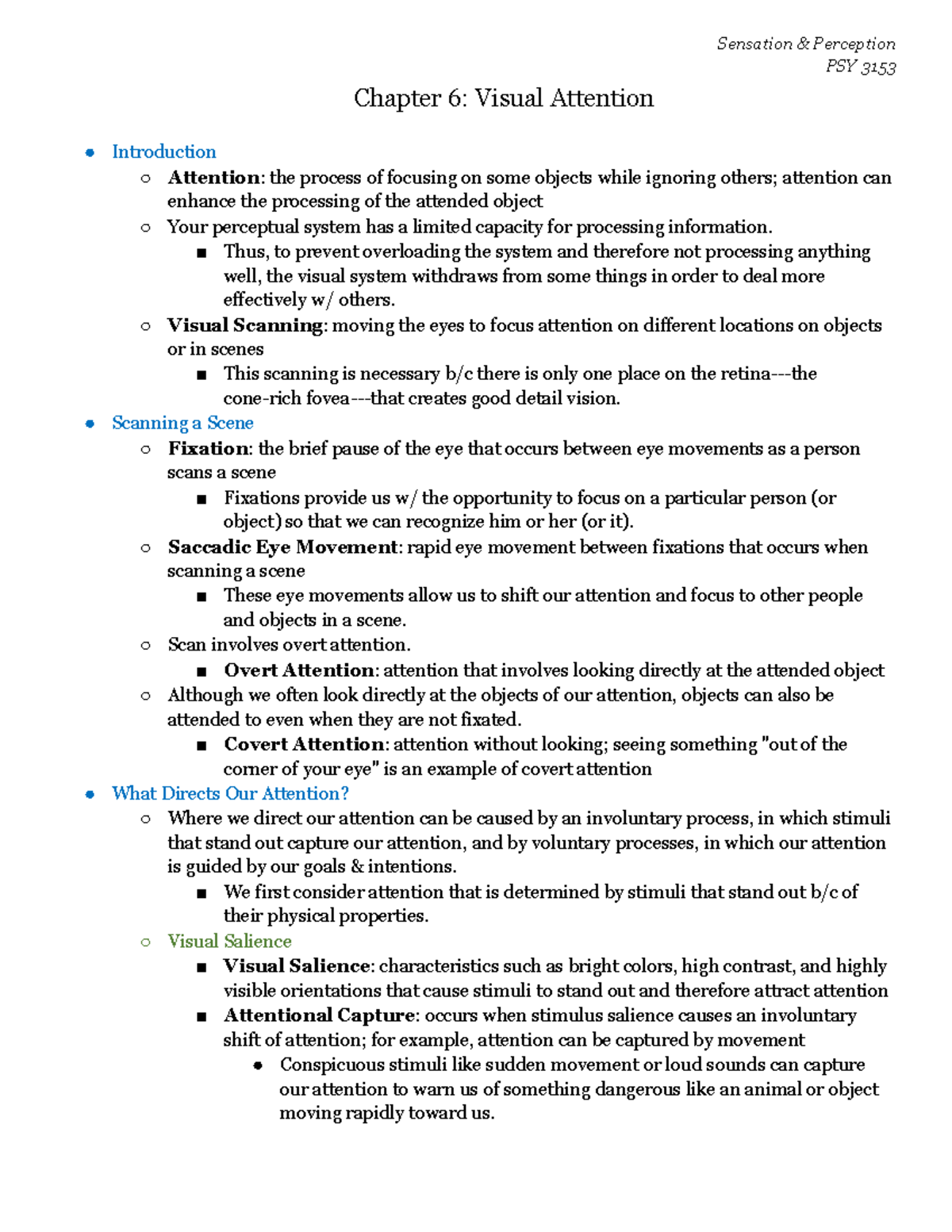PSY 3153 | Sensation and Perception | Chapter 6: Visual Attention - PSY ...