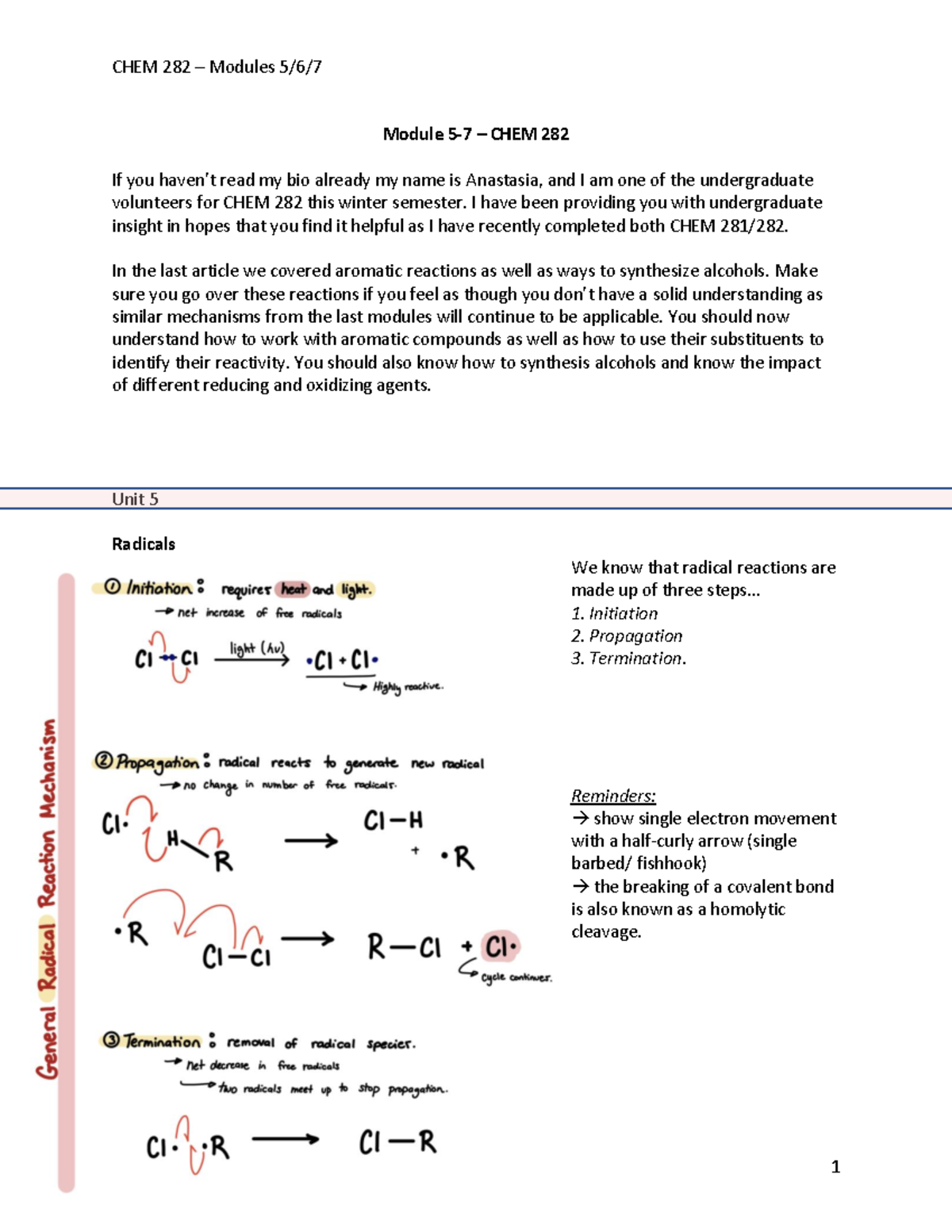 CHEM 282 Article 3 (v.4) - Chemistry Notes - Module 5- 7 – CHEM 28 2 If ...