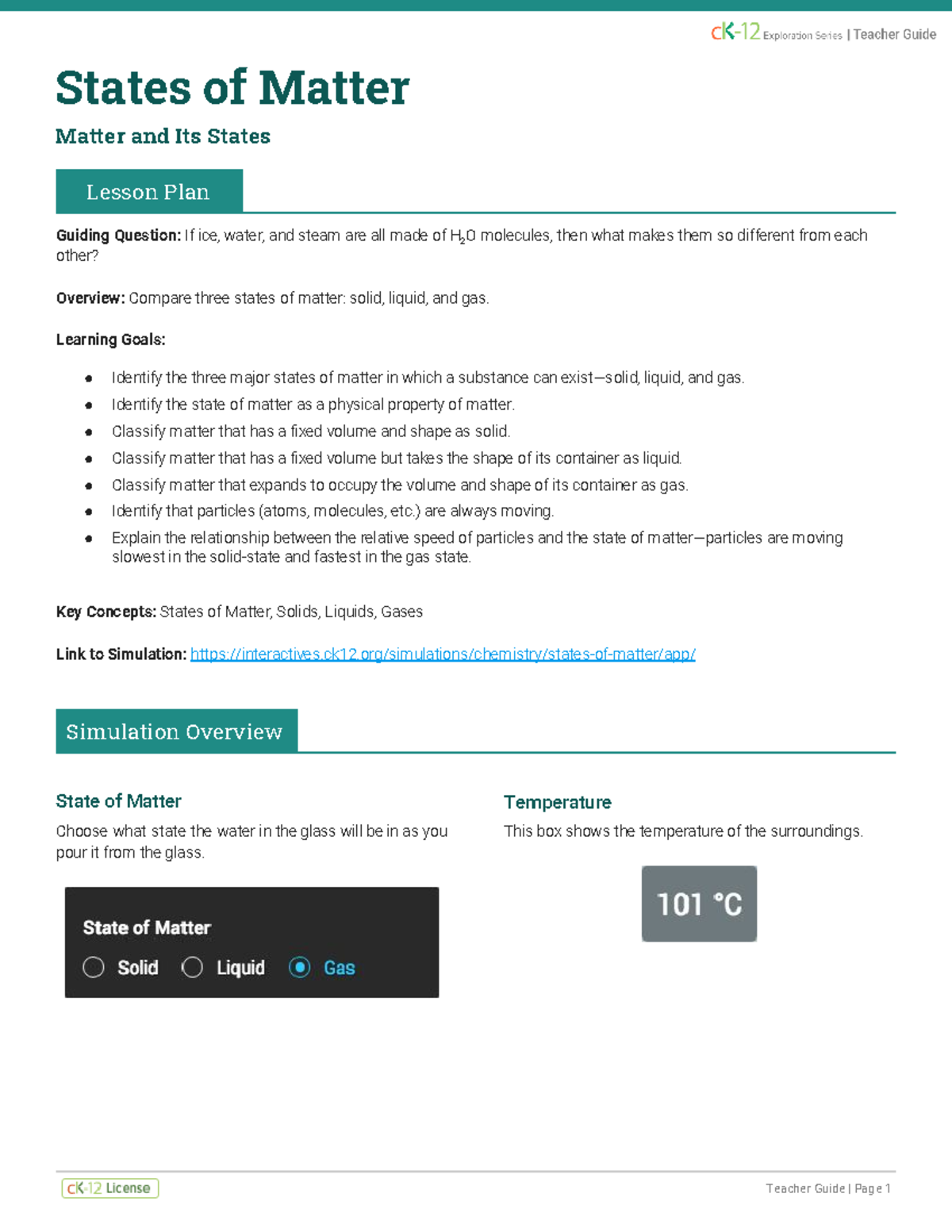 Kami Export - Hunter Wescott - States of Matter Ck-12 lesson plan ...