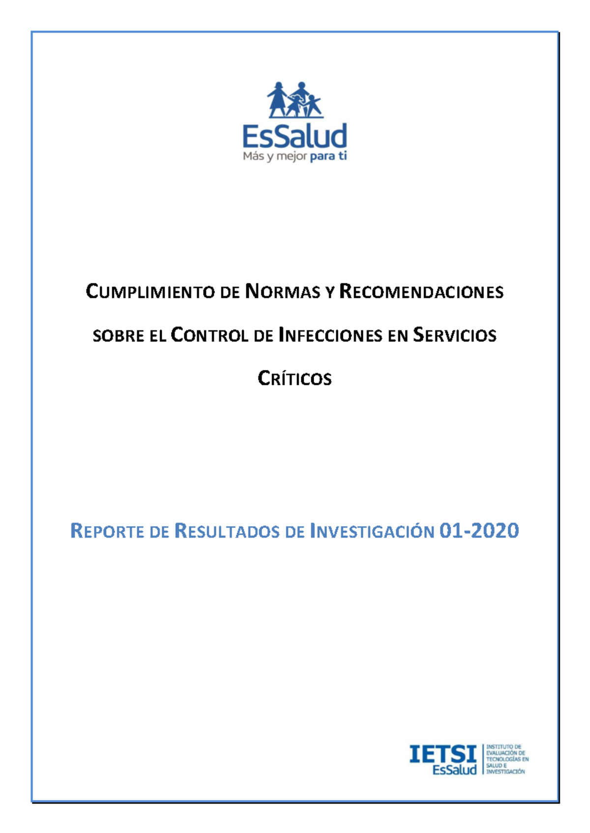 RRI 01 2020 Normas bioseguridad Version Corta - CUMPLIMIENTO DE NORMAS Y RECOMENDACIONES SOBRE ...