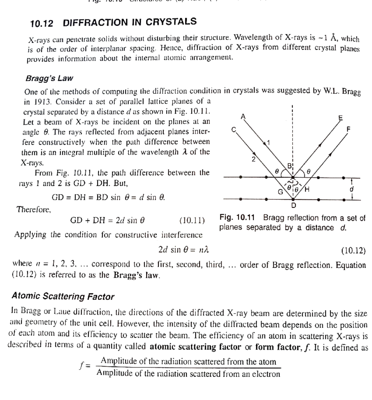 Diffraction in crystals-Bragg's Law,Bragg's XRay Spectrometer ...