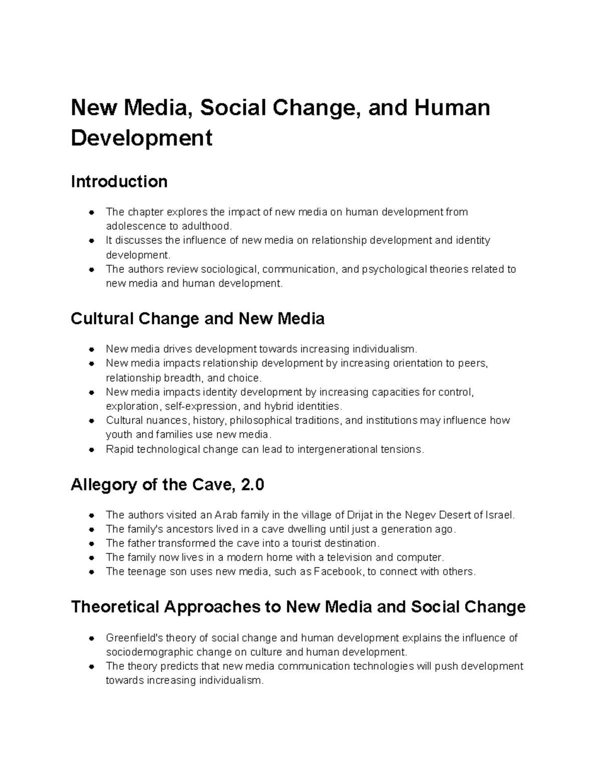 New Media, Social Change, and Human Development - New Media, Social ...