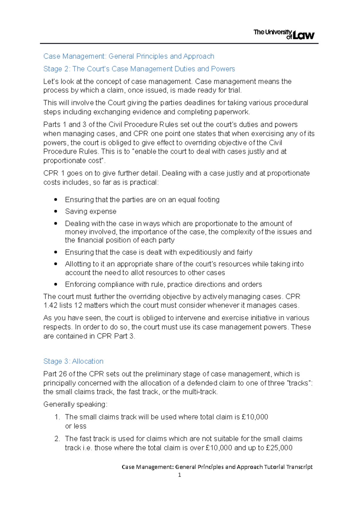 Case Management General Principles and Approach unit 8 must print ...