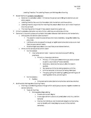 Anomie-Strain theory notes - Anomie-Strain Theories and its variants ...
