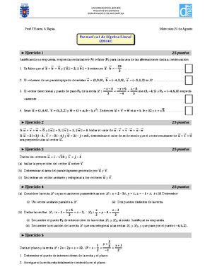 Ejercicios Resueltos Vectores, Planos y Espacios - 1 Vectores en R2 y ...