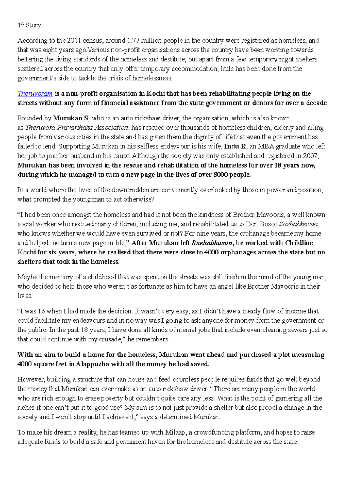 Human Interest Stories - 1 st Story According to the 2011 census ...