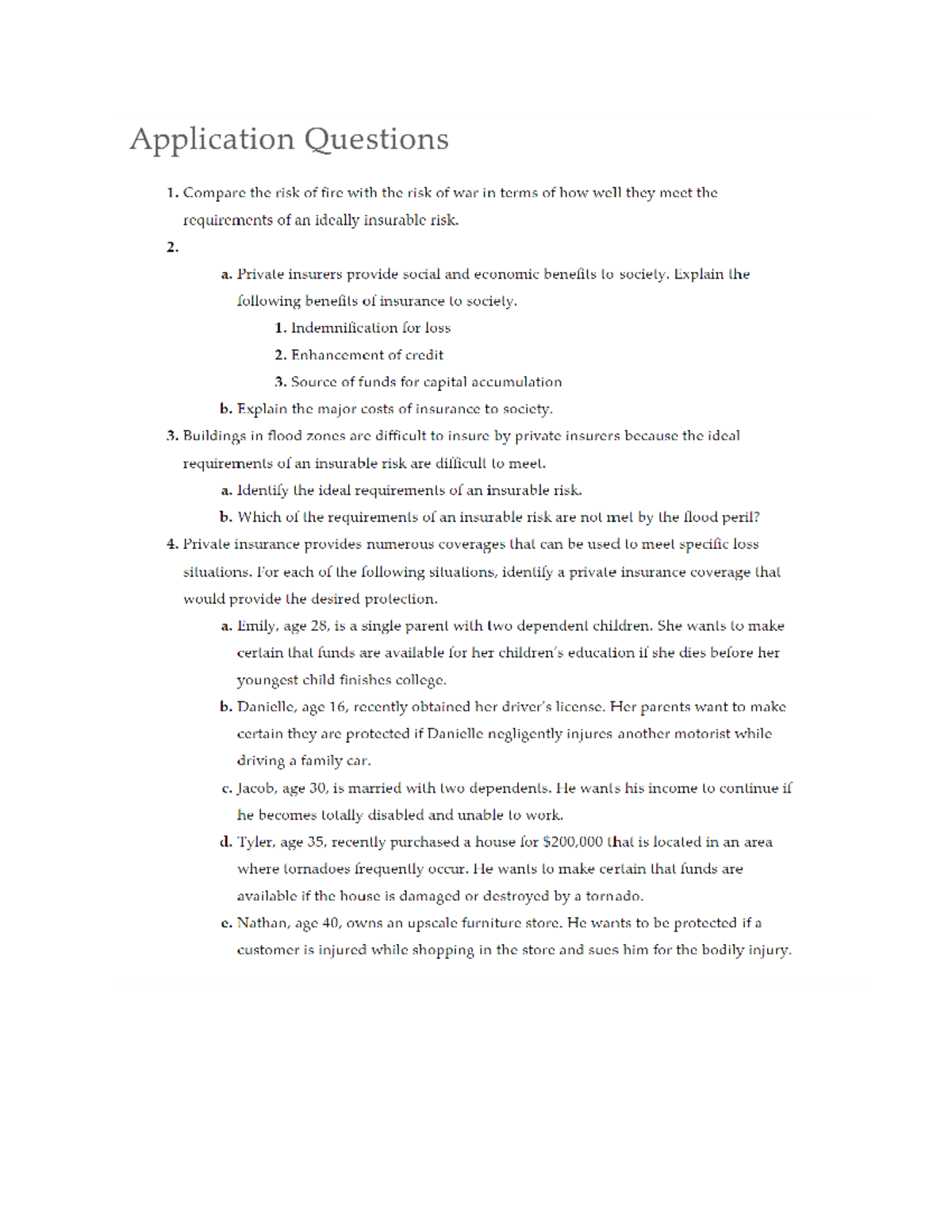 Chapter-02 Application Questions - RMI2001 - Studocu