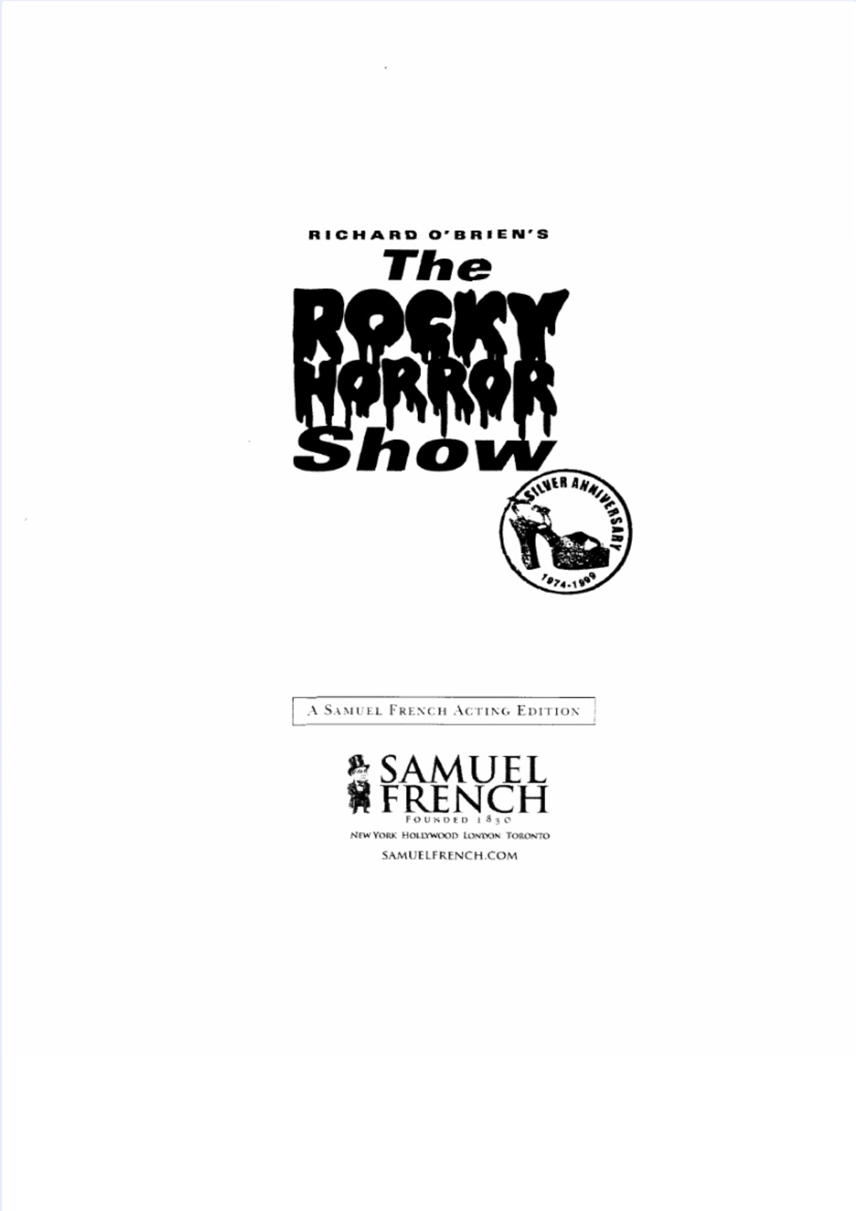 Dokumen - The Rocky Horror script - CAPA1142 - Studocu